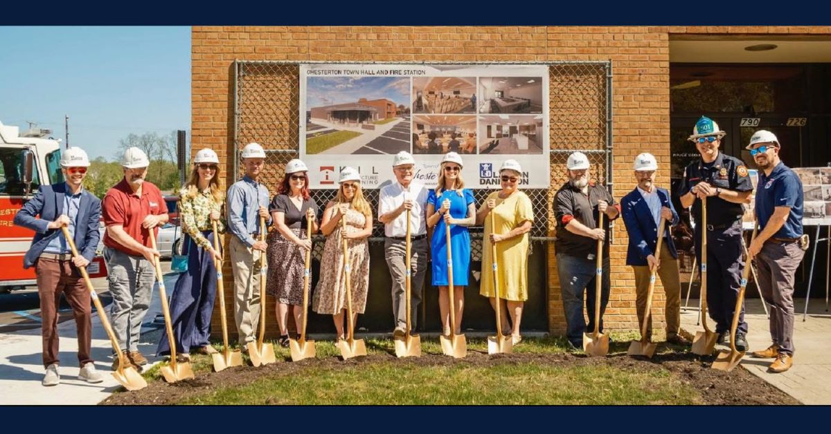 Ground officially breaks on remodel of Chesterton town hall and fire ...