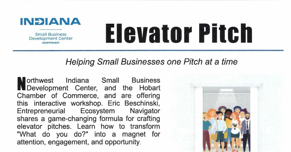 Hobart Chamber of Commerce Educational Session - ELEVATOR PITCH ...