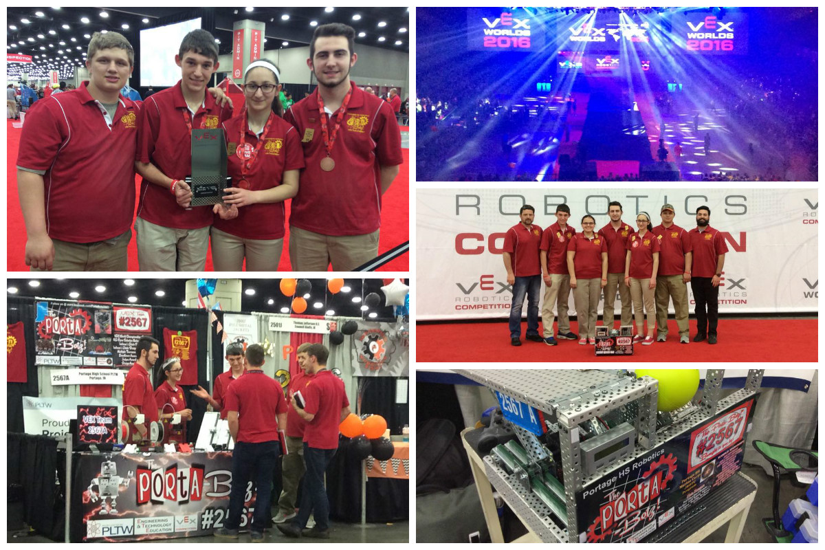 Portage High School Robotics Team Competes in 2016 VEX World Robotics ...